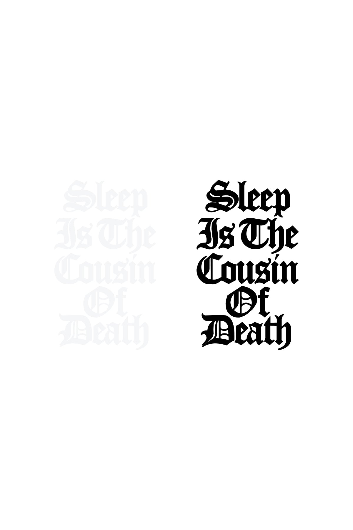 Sleep — Death Transfer Decal – Tokubetsu Na Mono