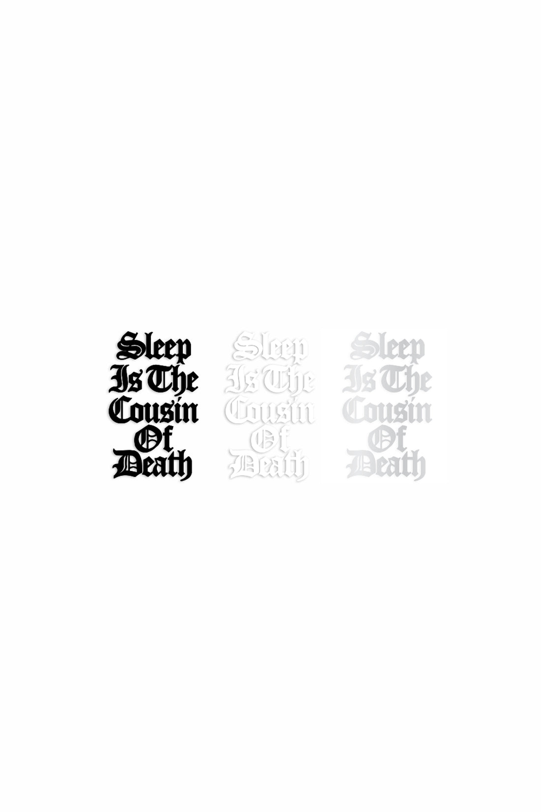 Sleep — Death Transfer Decal – Tokubetsu Na Mono